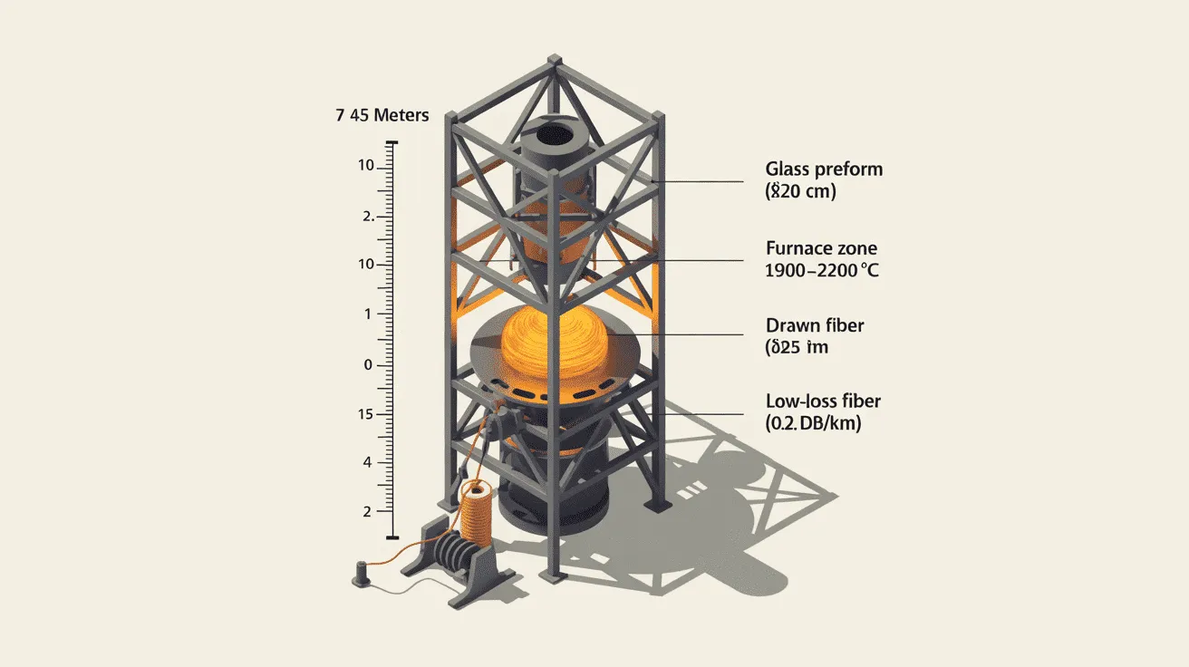 Fiber Drawing Tower: Making 0.2 DB/km Optical Fiber